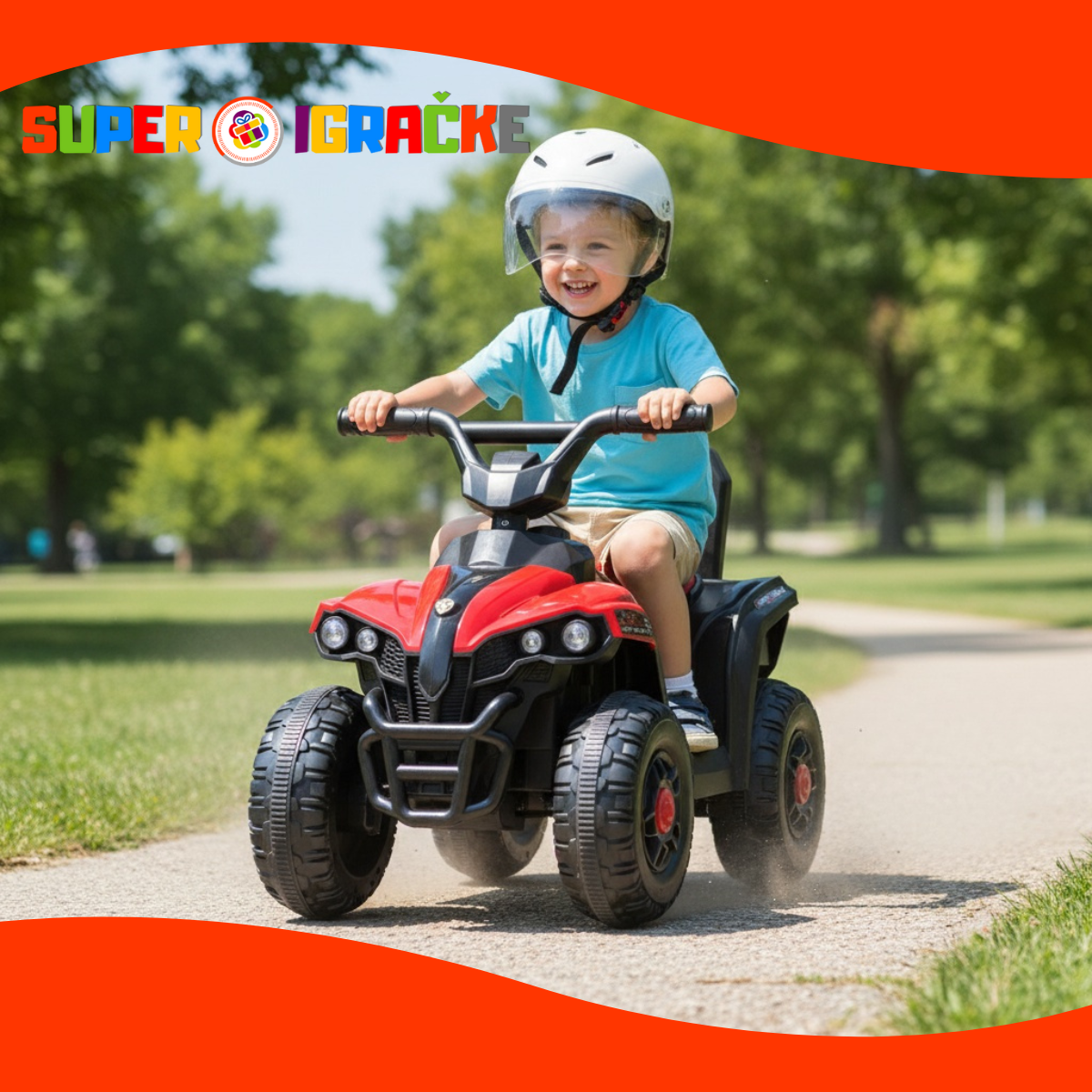 Quadrox Mini Kvad Motor 6v Crveni Super Igračke