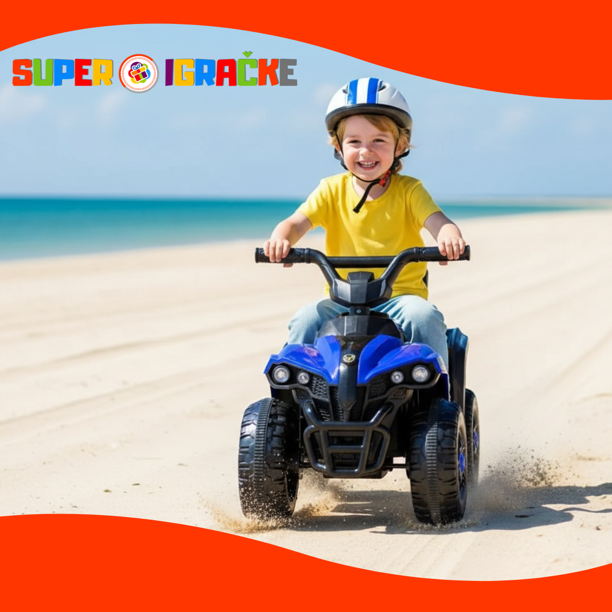 Quadrox Mini Kvad Motor 6v Plavi Super Igračke