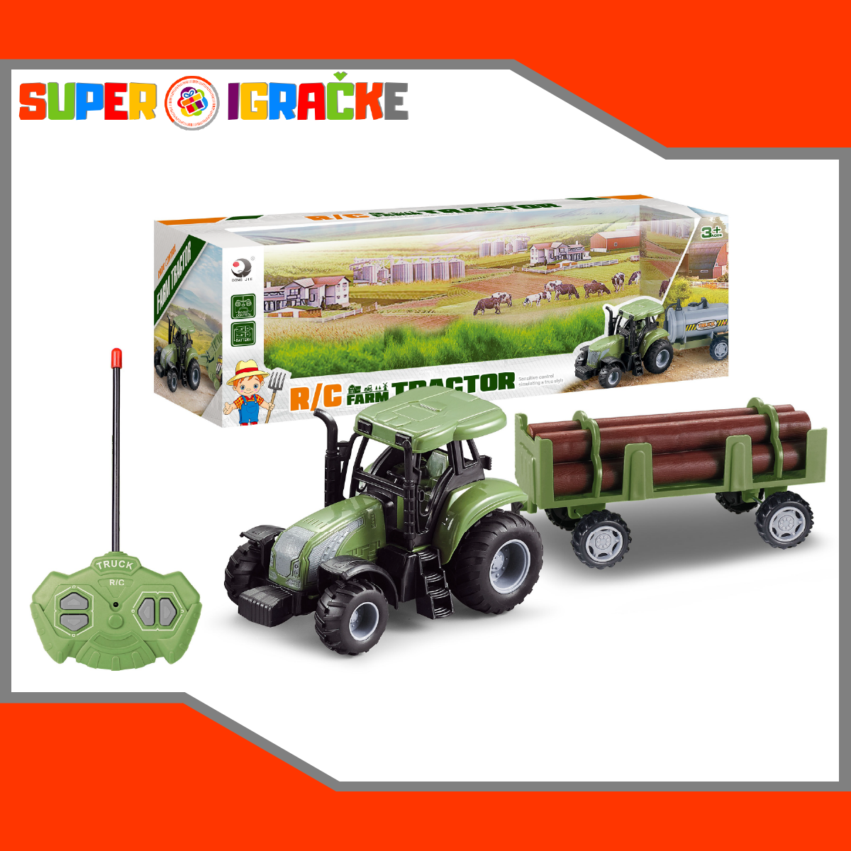 Farmerski traktor na daljinski | Super Igračke